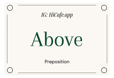 English Preposition Above With Examples Hicafe