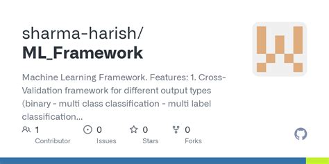Github Sharma Harishmlframework Machine Learning Framework