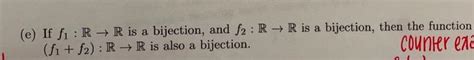 solved e if fi r r is a bijection and f2 r r is a
