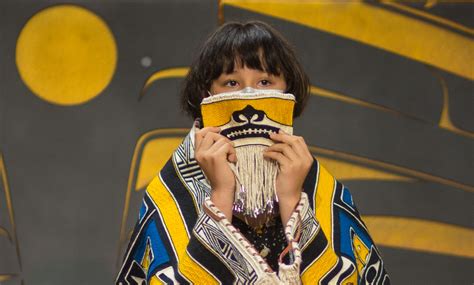 Weaver Lily Hope Donates Chilkat Protector Mask To Juneaus Sealaska