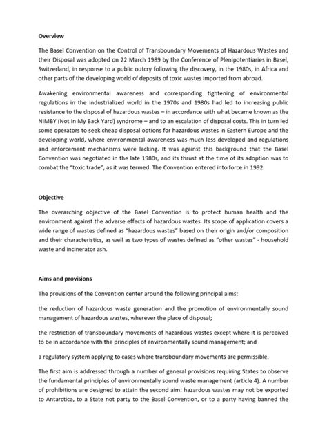 3cs Unit 2 Notes Fs Basel Convention Notes Pdf