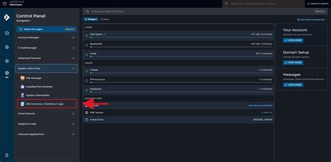 how to view apache usage and error logs in directadmin evolution skin
