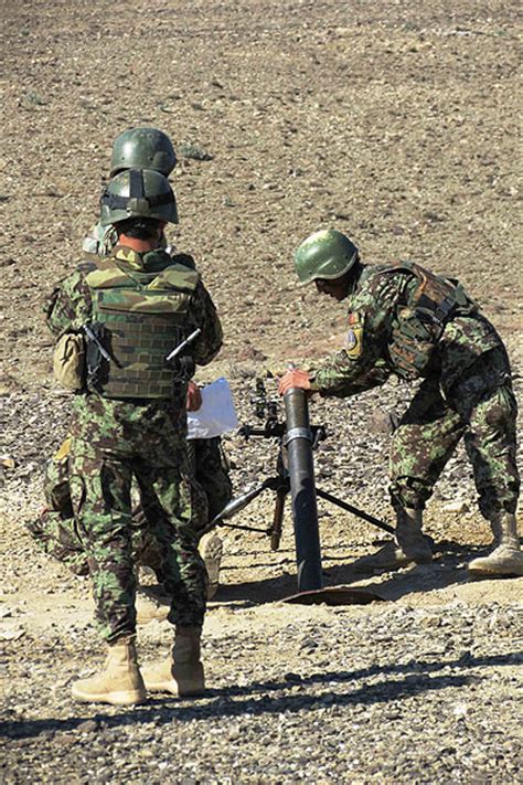 Afghan National Army Demonstrates Excellence Graduates Mortar Training