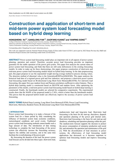 pdf construction and application of short term and mid term power