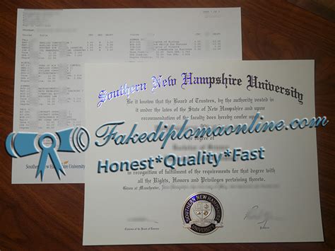Order Southern New Hampshire University Degree And Transcript