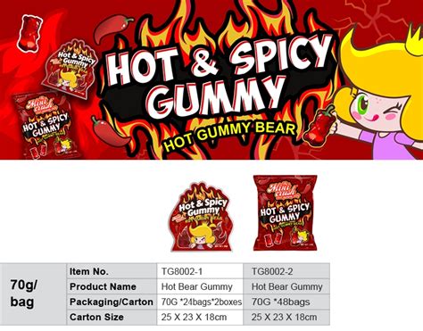 Minicrush Spicy Gummy Bear Mexican Candyjalapeno Habanero Fire Chili