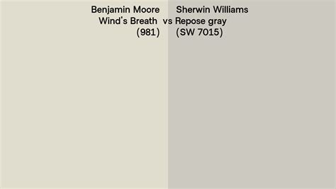 Benjamin Moore Winds Breath 981 Vs Sherwin Williams Repose Gray Sw
