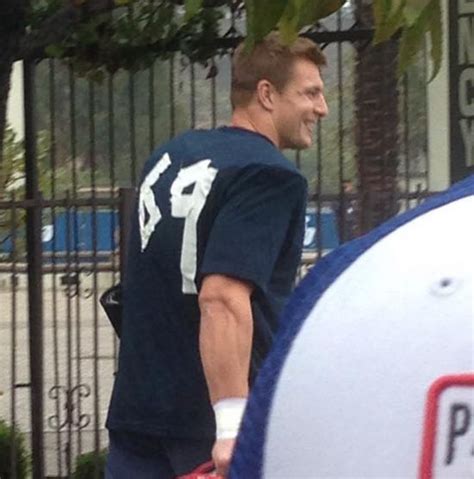 Rob Gronkowski Tapes No 69 To Back Of His Practice Jersey Larry