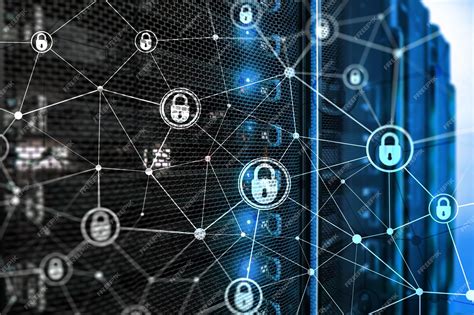 Premium Photo Cyber Security Information Privacy Data Protection Concept On Modern Server Room