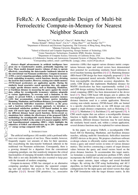 Pdf Ferex A Reconfigurable Design Of Multi Bit Ferroelectric Compute