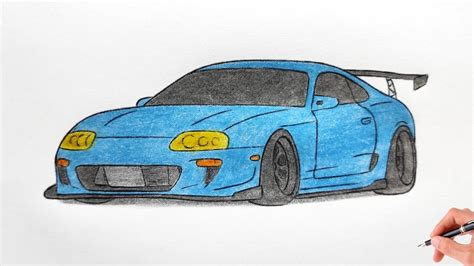 How To Draw A Toyota Supra A80 1993 Drawing 3d Car Co