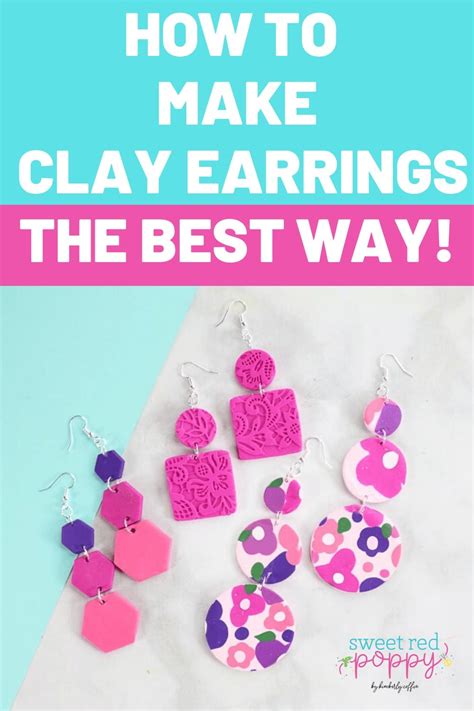 How To Make Clay Earrings A Step By Step Tutorial Sweet Red Poppy
