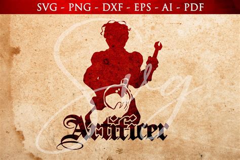 Rpg Artificer Silhouette Svg Rpg Class Emblem Svg Rpg Svg D20 Rpg