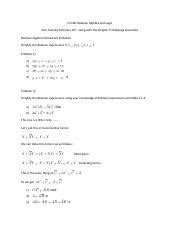 Homework Solutions ICS B Boolean Algebra And Logic Due Tuesday February Th Along With