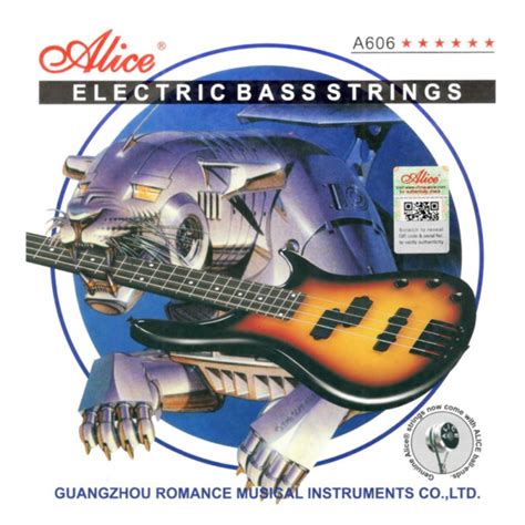 Alice Electric Bass Guitar Strings 4 String Bk Percussion