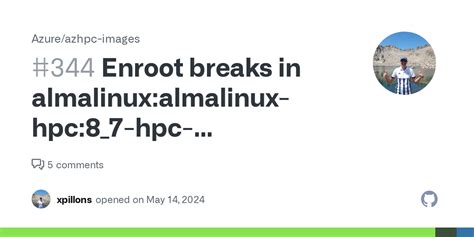 Enroot Breaks In Almalinux Almalinux Hpc 8 7 Hpc Gen2 8 7 2024042601