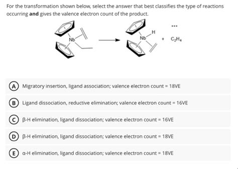 Solved For The Transformation Shown Below Select The Answer