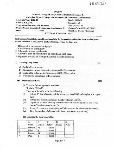 Tybcom Sem Vi Regular March 2023 Pdf