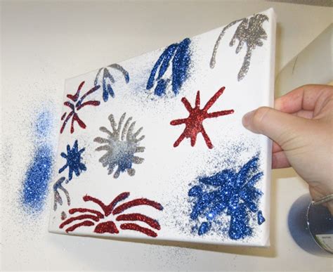 Diy Glitter Fireworks Canvas Art Project Sands Blog