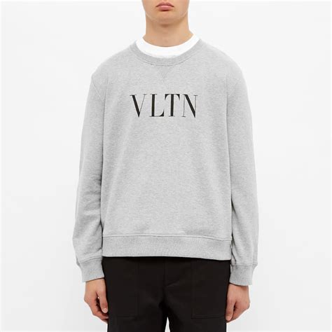 Valentino VLTN Logo Crew Sweat Grey & Black | END. (UK)