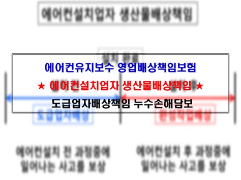 에어컨유지보수 영업배상책임보험 ★ 에어컨설치업자 생산물배상책임 ★ 도급업자배상책임 누수손해보험 네이버 블로그