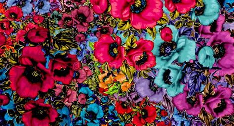 Computer Graphics Of Abstract Floral Psychedelic Background Stylization