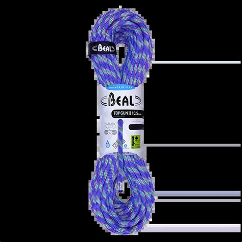 C2 Vertical Safety Beal Top Gun Ii 105 Mm X 60 M Unicore Golden Dry Blue