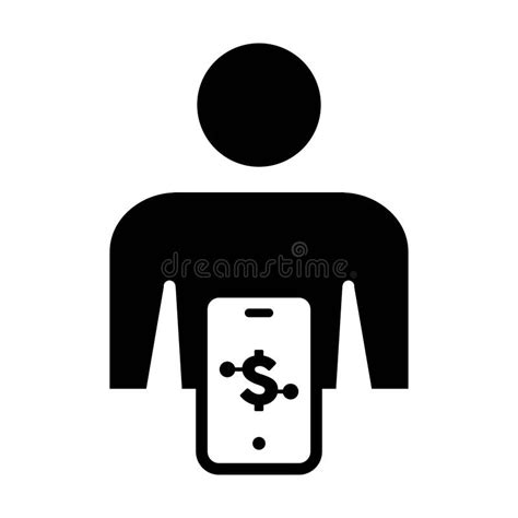 Digital Dollar Icon Vector Currency Symbol With Female User Person