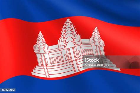 カンボジアの国旗カンボジアの国旗ベクター画像フラグの背景ストックイラストレーション カンボジア国旗のベクターアート素材や画像を多数ご用意