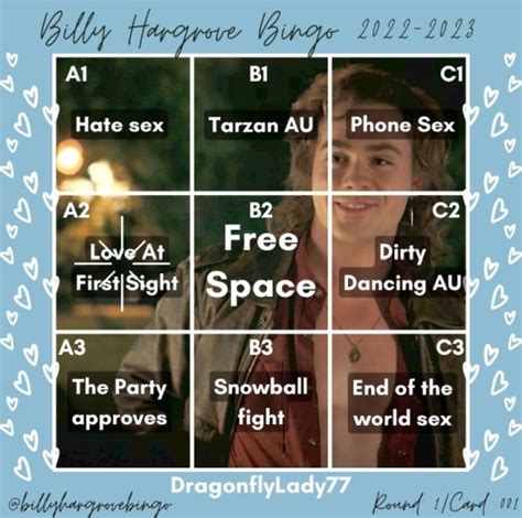 Billy Hargrove Bingo On Tumblr
