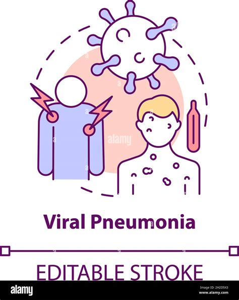 Viral Pneumonia Concept Icon Stock Vector Image And Art Alamy