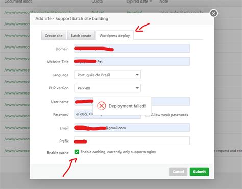 Wordpress Deployment Failed Aapanel Free Hosting Control Panel One