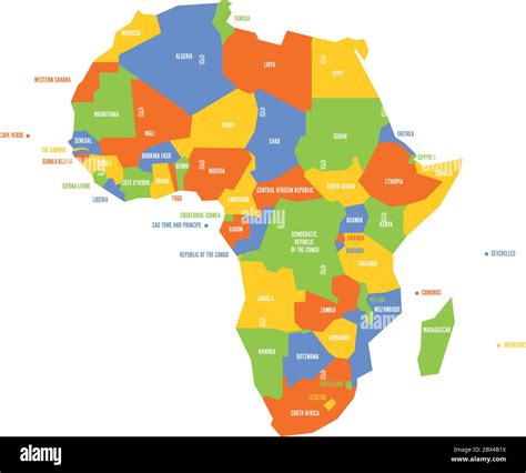Very Simplified Vector Infographical Political Map Of Africa Clipart Images