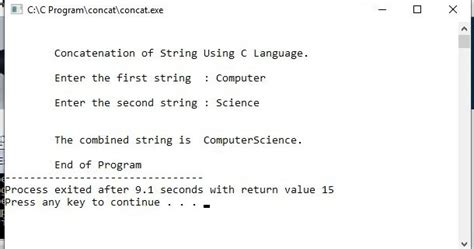 Free Programming Source Codes And Computer Programming Tutorials Concatenation Of String In C
