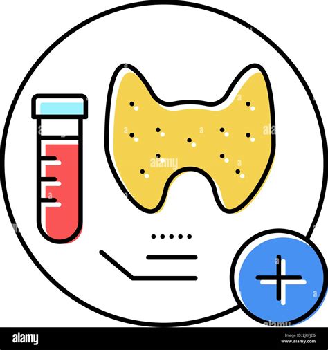 Thyroid Function Tests Health Check Color Icon Vector Illustration