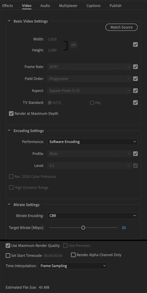 target cbr 15mbps bitrate renders far lower adobe product community 10461822