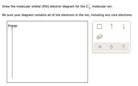 Solved Draw The Molecular Orbital Mo Electron Diagram For The C2 Molecular Ion Be Sure Your