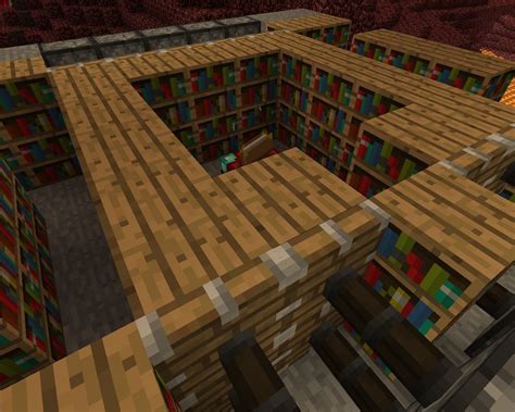 Library And Enchantment Room With Pistons Minecraft Map