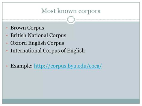 Corpus And Semantics Final Ppt