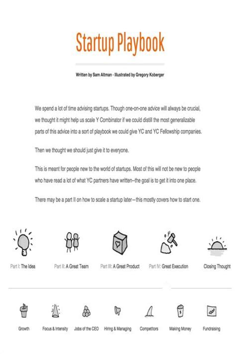Startup Playbook Chapter Summary Sam Altman