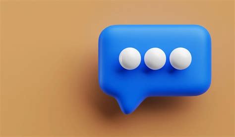 Premium Photo 3d Chat Message Blue Speech Bubble Icon With Bell