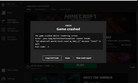 Game Crashed · Issue 970 · Allthemodsatm 7 · Github