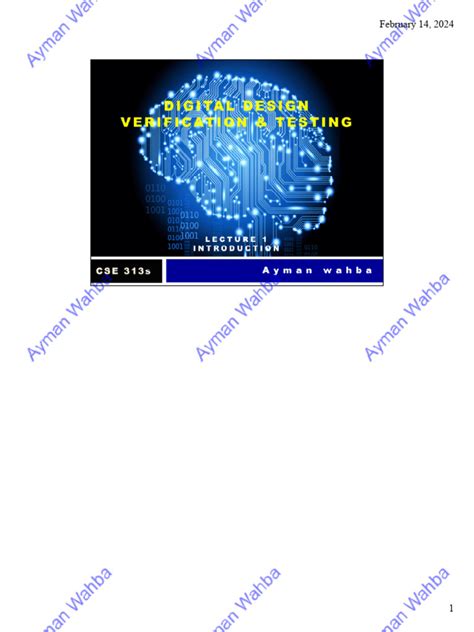 Introduction Pdf System On A Chip Formal Verification