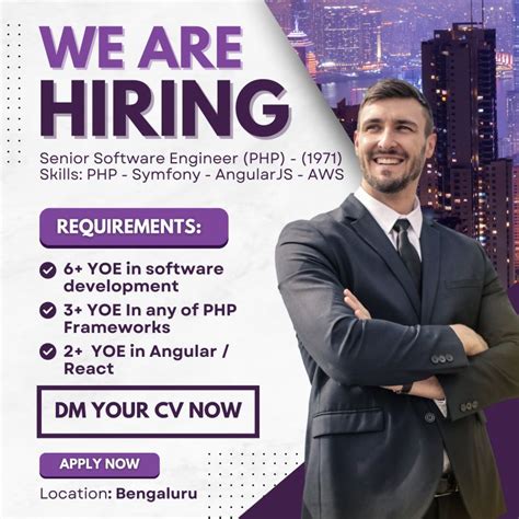 Techcareers Php Bengaluru Hiringnow Seniorengineer Dorian Totin