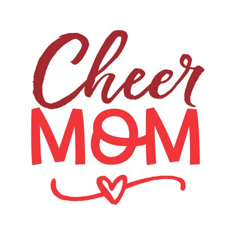 Cheer Mom Cheerleading Free Svg File Svg Heart