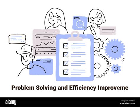 Problem Solving And Efficiency Improvement Concept With People Gears