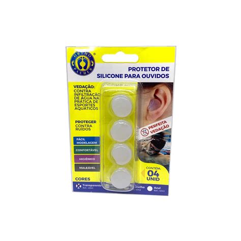 Protetor De Ouvido Silicone Incolor