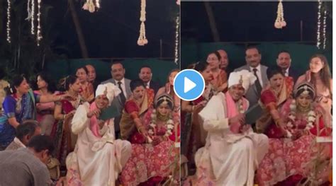 Video भर लग्नमंडपात नवऱ्याने मारला क्रिकेटचा शॉट शेजारी बसलेल्या