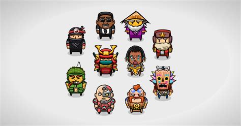 2d Characters Warrior Bundle 2d Characters Unity Asset Store