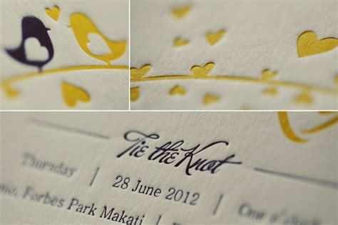 Elegant Letterpress Wedding Invitations